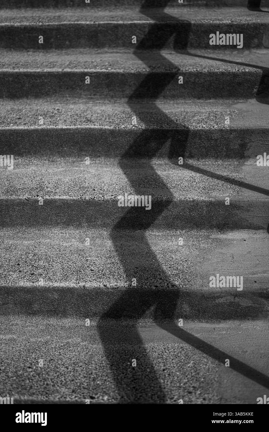 Shadow stair building Black and White Stock Photos & Images - Alamy