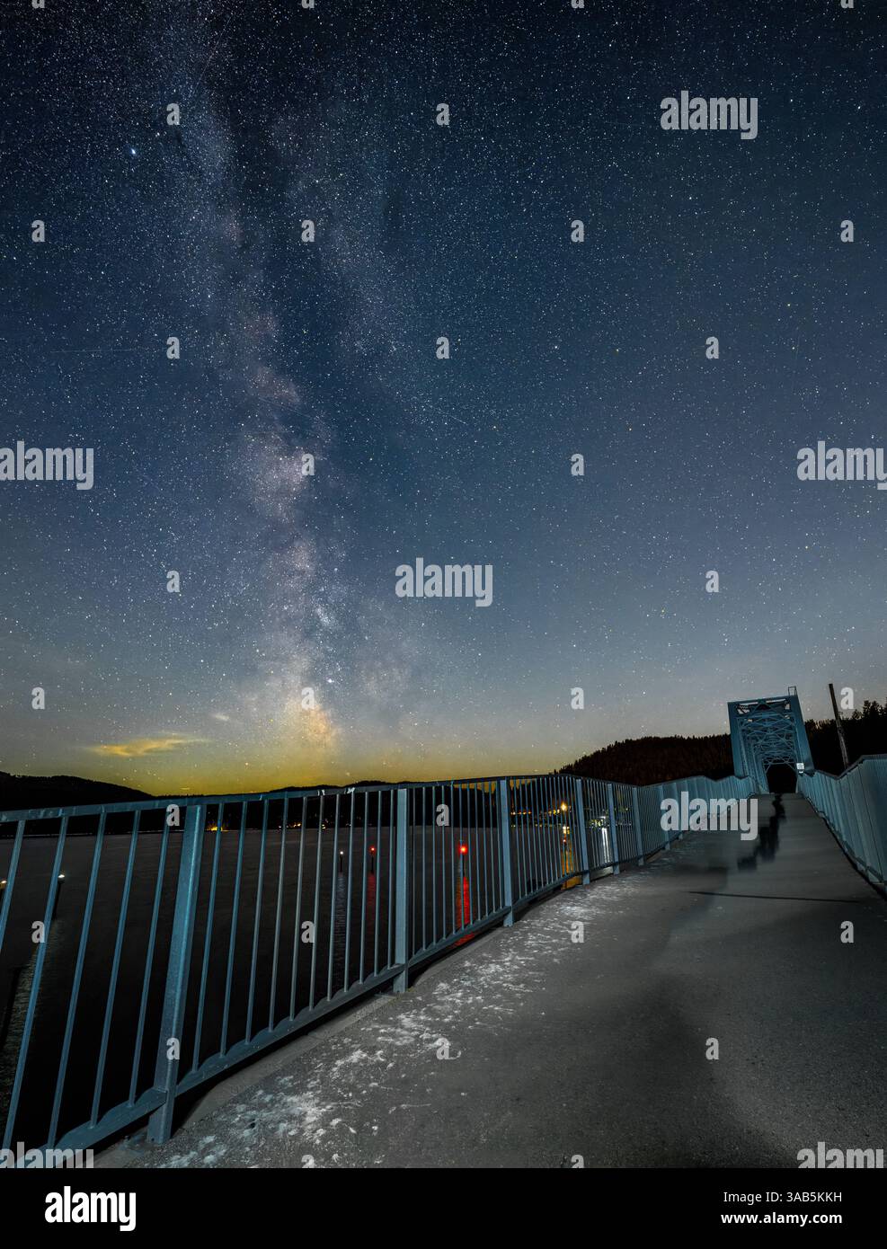 Night Photography of the Bicycling Trail along the Chatcolet Lake ...