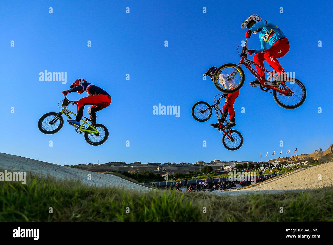June 9, 2018 - Baku, Azerbaijan - Competitors catch air during day four ...