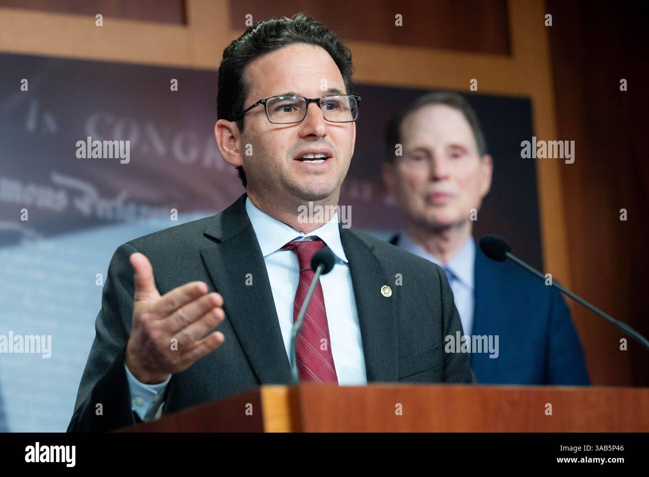 U.S. Senator Brian Schatz (D-HI) speaking about Social Security at a ...