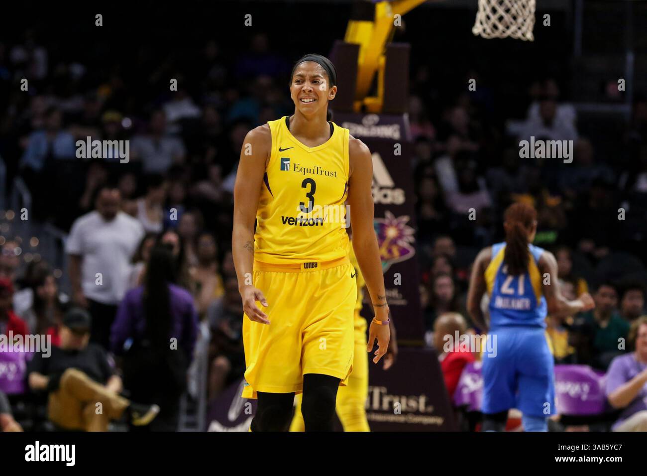 Los Angeles Sparks forward Candace Parker #3 smirk during the Chicago ...