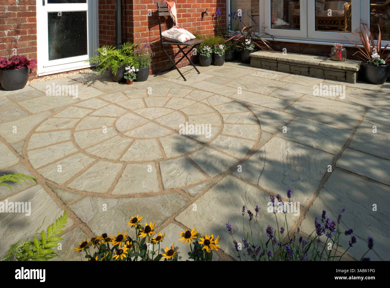 Decorative paving stones on gardens, pathways and driveways Stock Photo ...