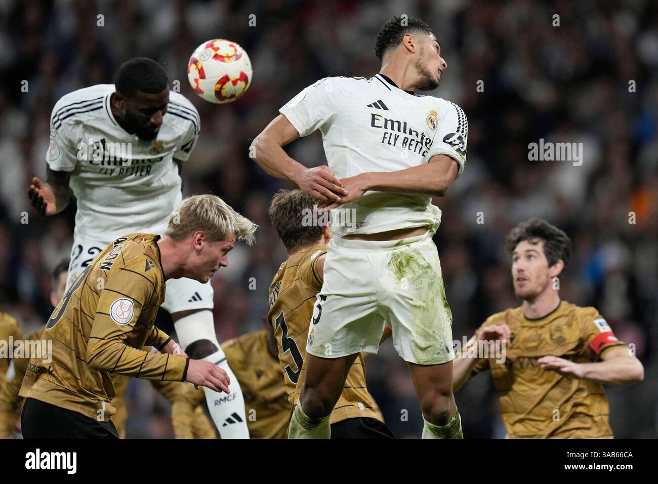 Real Madrid's Antonio Rudiger scores fourth goal in overtime during the ...