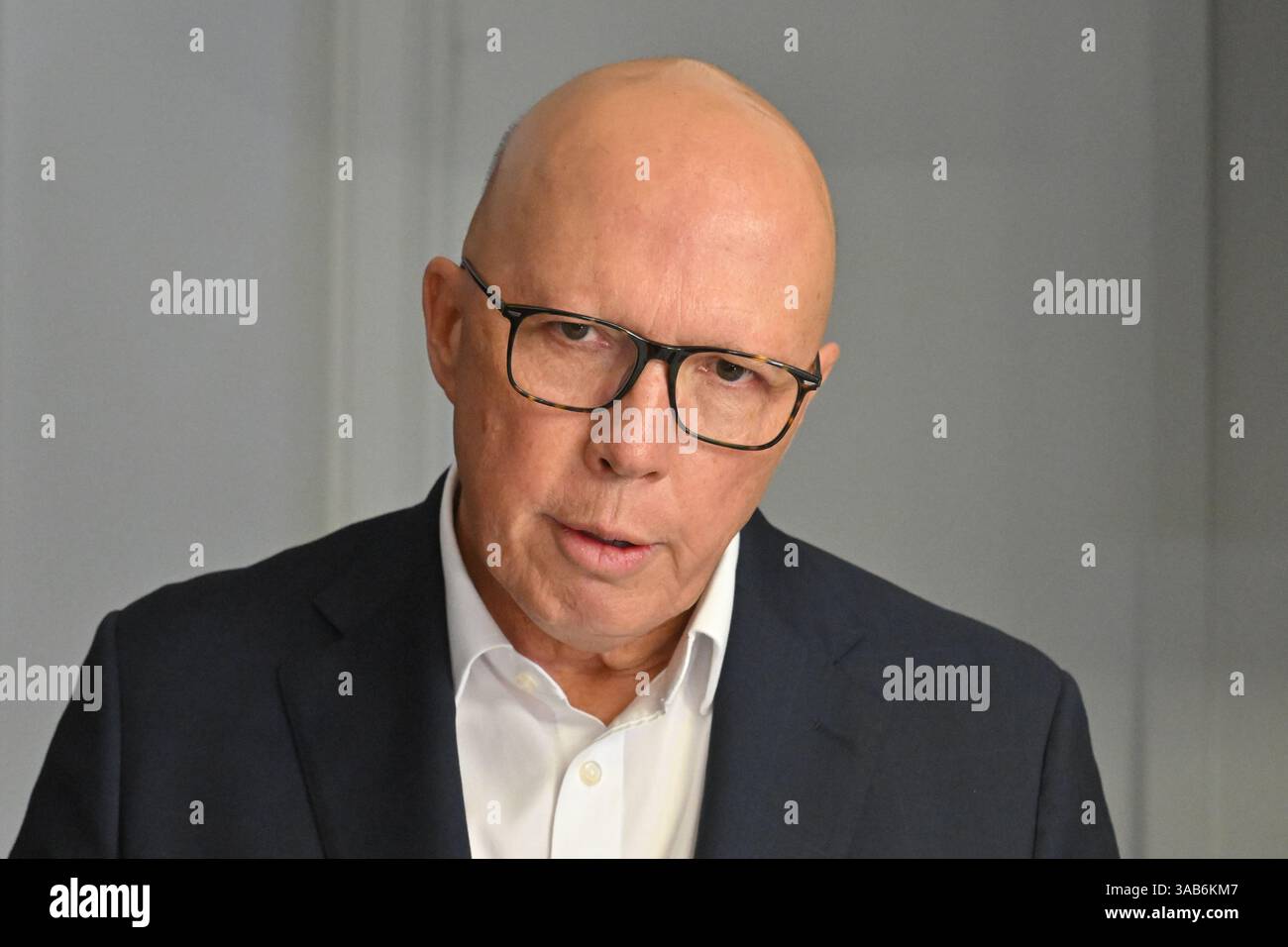 Melbourne, Australia. 02nd Apr, 2025. Leader of the Opposition Peter ...