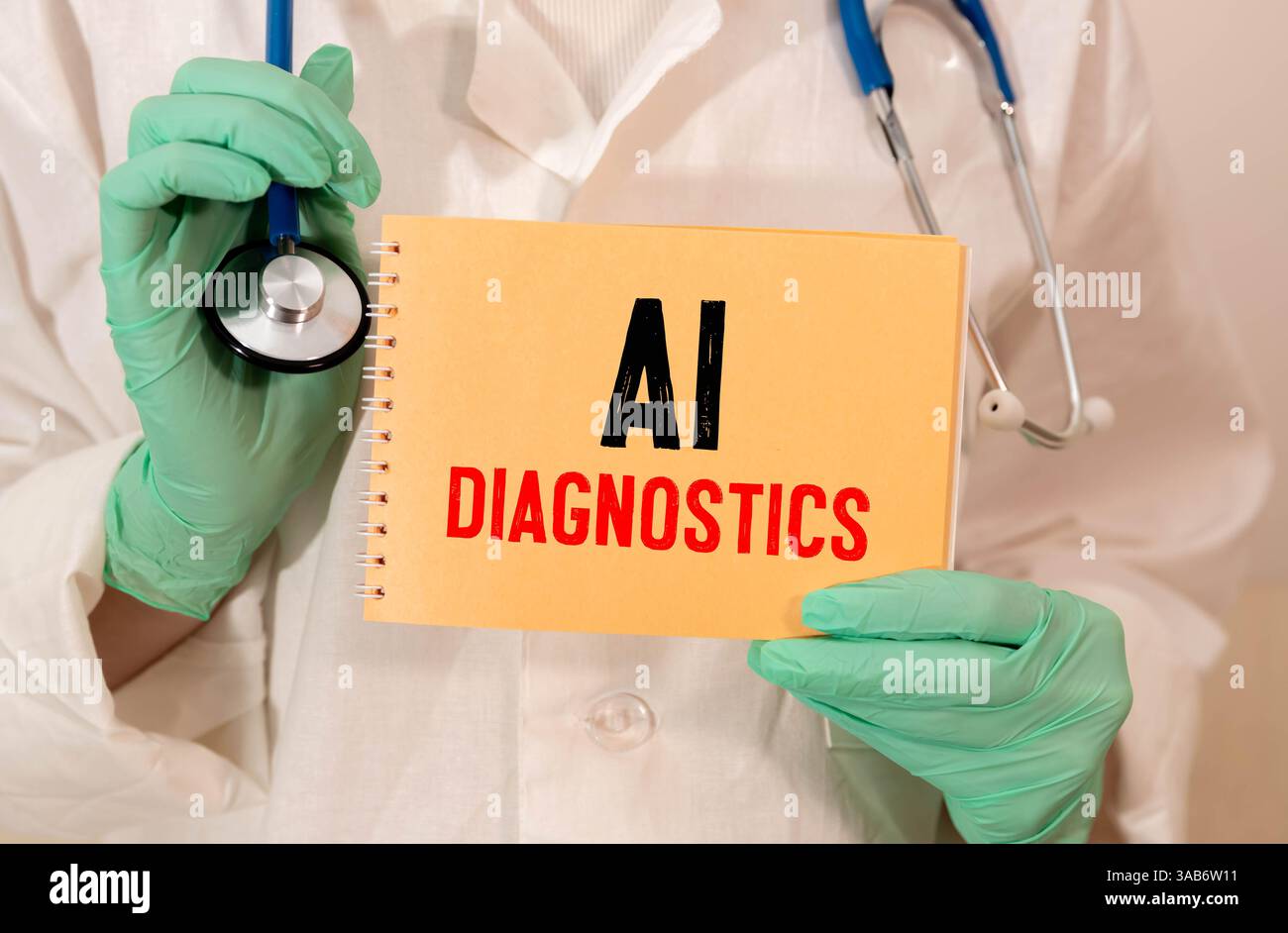 AI in medicine text title meaning of medical term background Stock ...