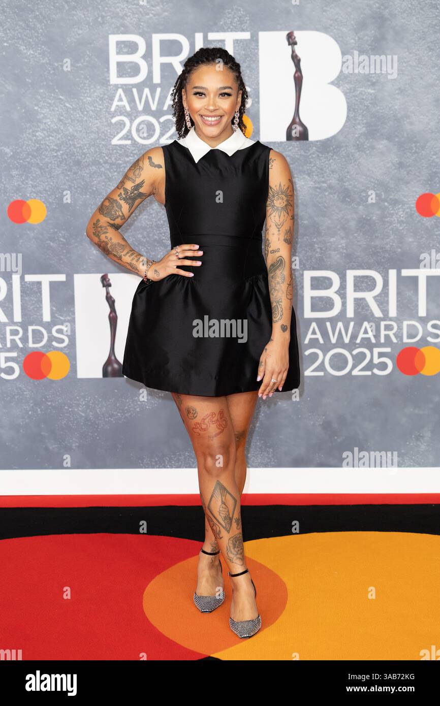Celebs attend the Brit Awards 2025 at the 02 Arena Featuring: Yinka ...