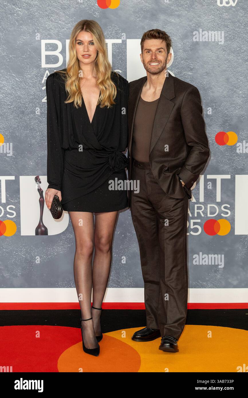 Celebs and guests attend the Brit Awards 2025 at the 02 Arena Featuring ...