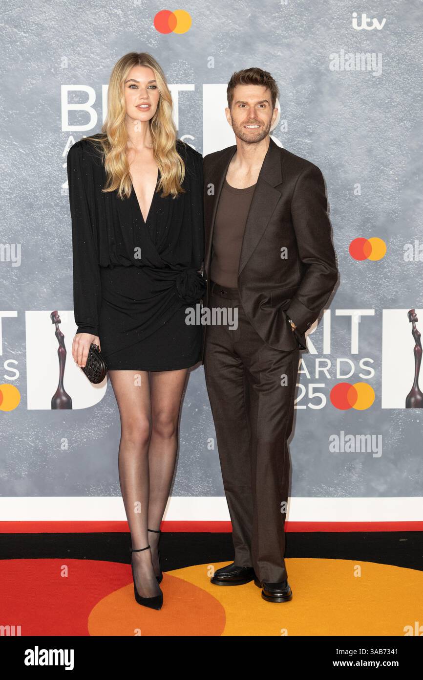 Celebs and guests attend the Brit Awards 2025 at the 02 Arena Featuring ...