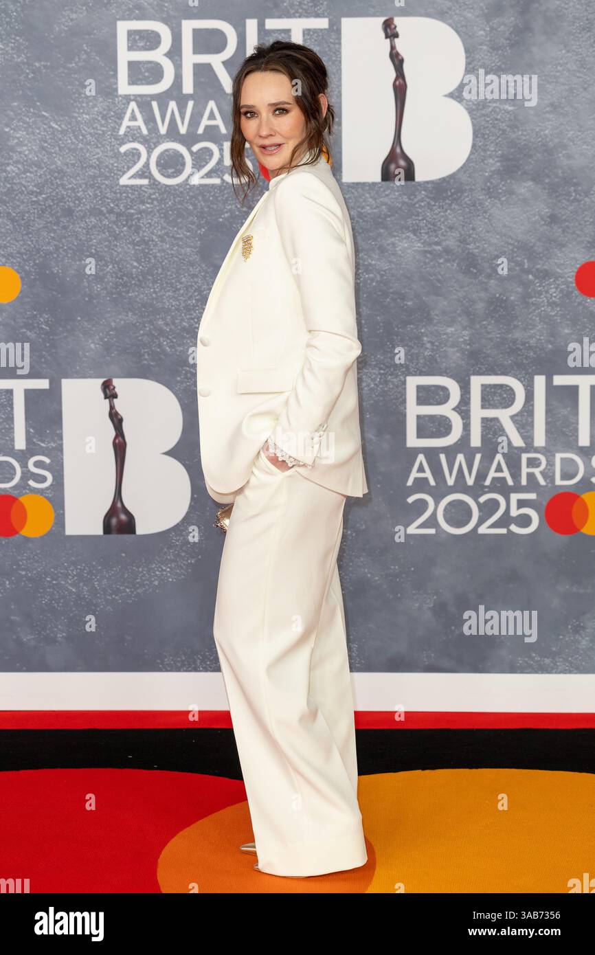 Celebs and guests attend the Brit Awards 2025 at the 02 Arena Featuring ...
