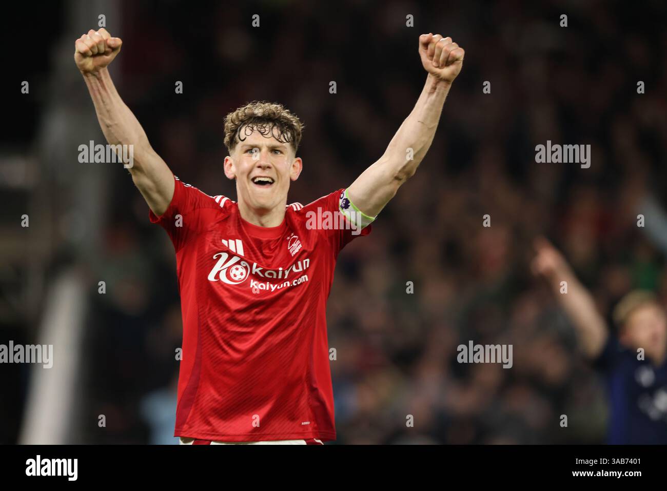 Nottingham, UK. 01st Apr, 2025. Ryan Yates (NF) celebrates at the ...
