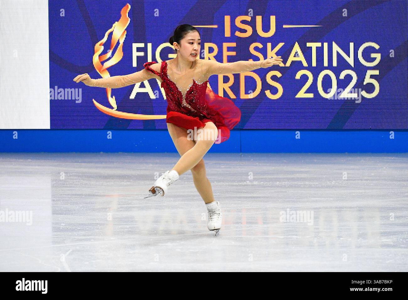 BOSTON, MA - MARCH 28: Mone Chiba of Japan performs in the women's free ...