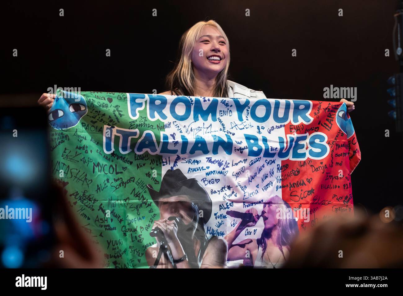 Milan, Italy. 1 april 2025, Australian singer Hannah Bahng concert at ...