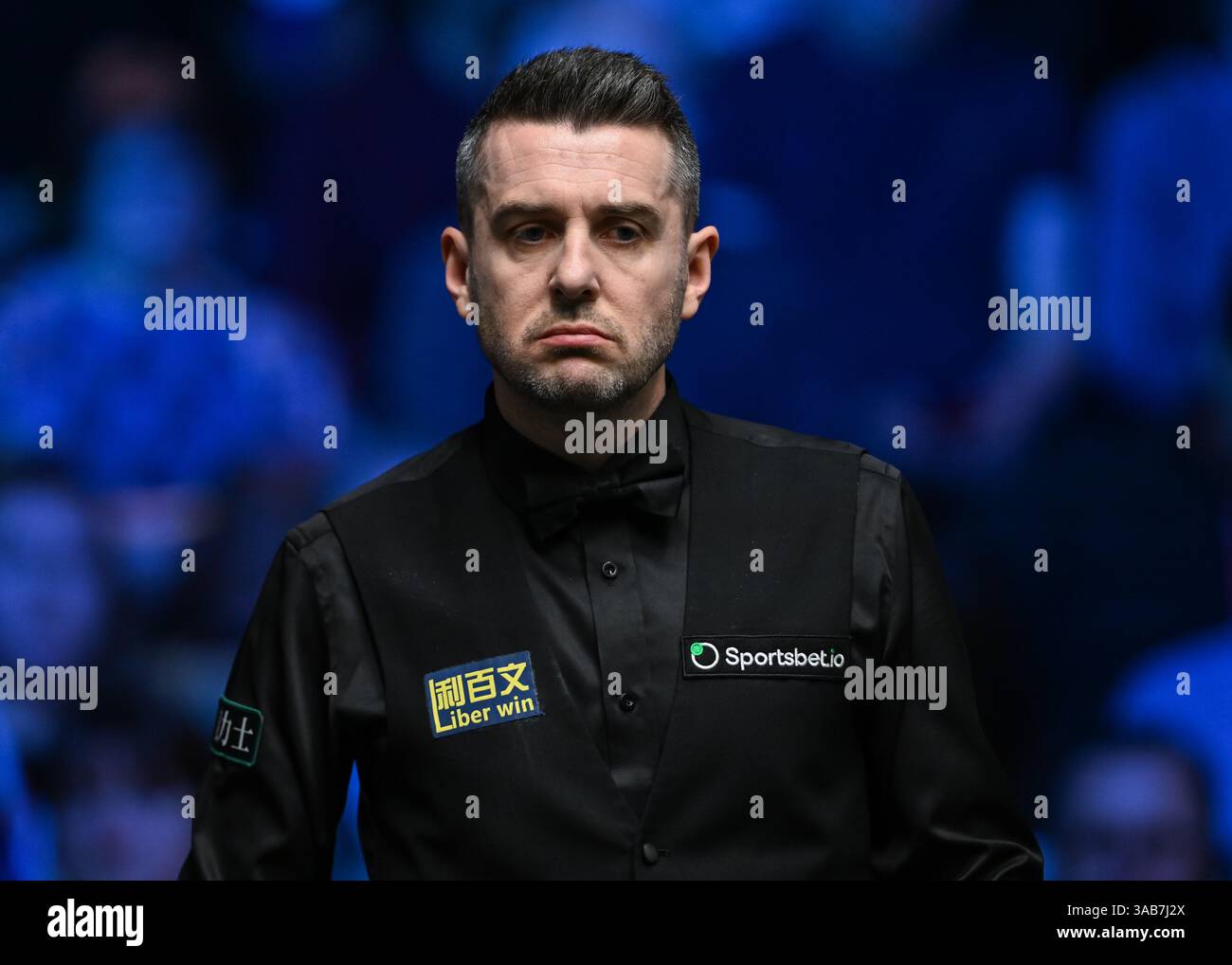 Manchester, England, 1st April 2025. Mark Selby during his Round 1 ...