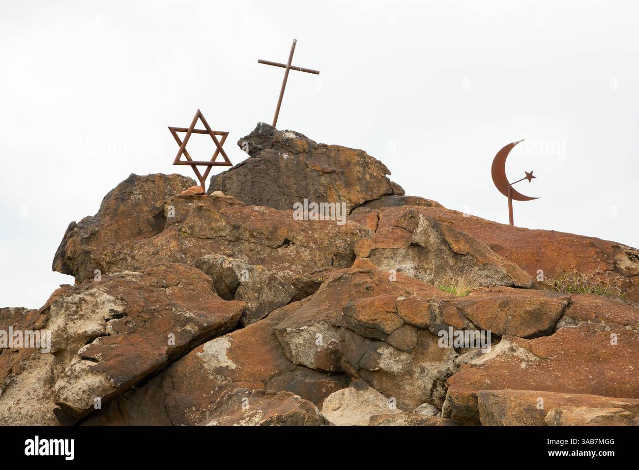 Martyr's Rock, Cesar Chavez National Monument, California Stock Photo ...