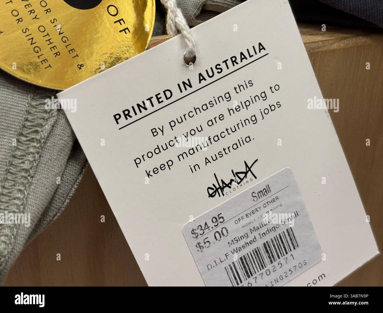 Brisbane, Australia. 02nd Apr, 2025. An Australian printed product is ...