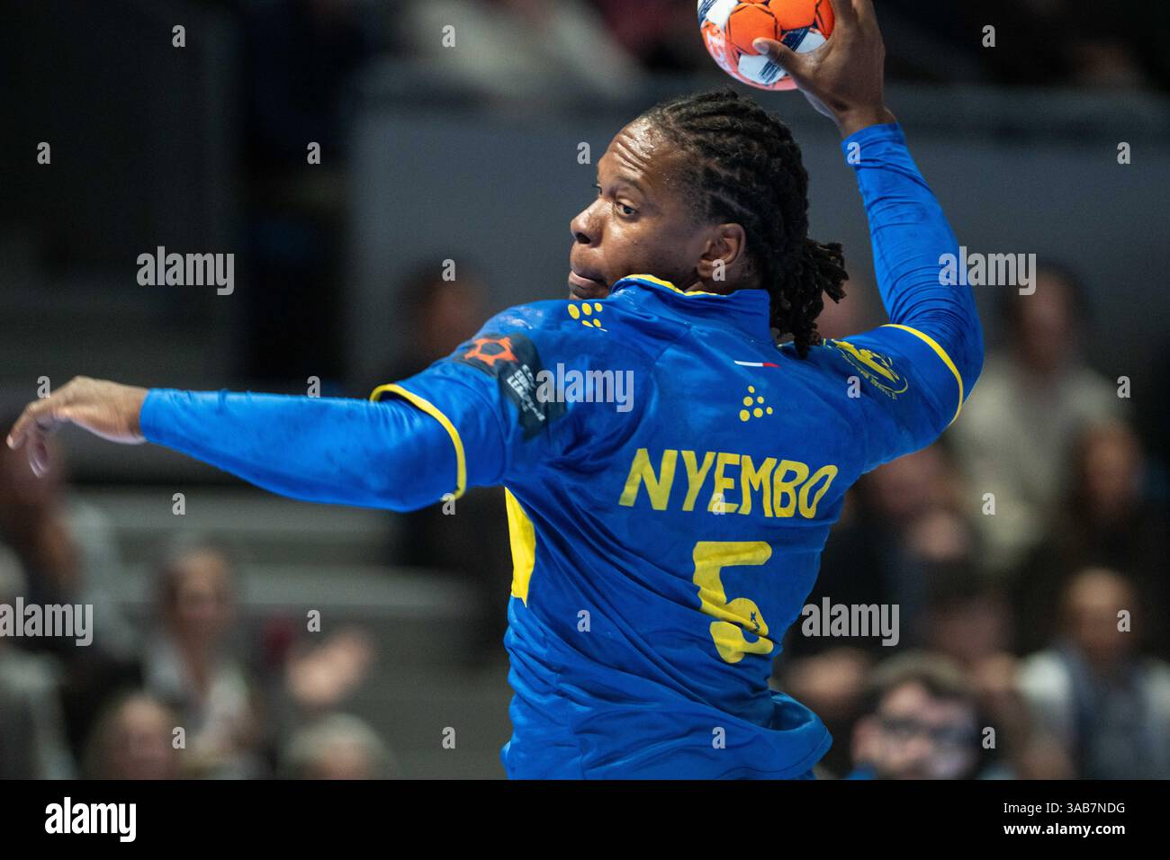 Gabriel Nyembo of Toulouse during the EHF European League, Play-offs, round of 16, 2nd leg ...