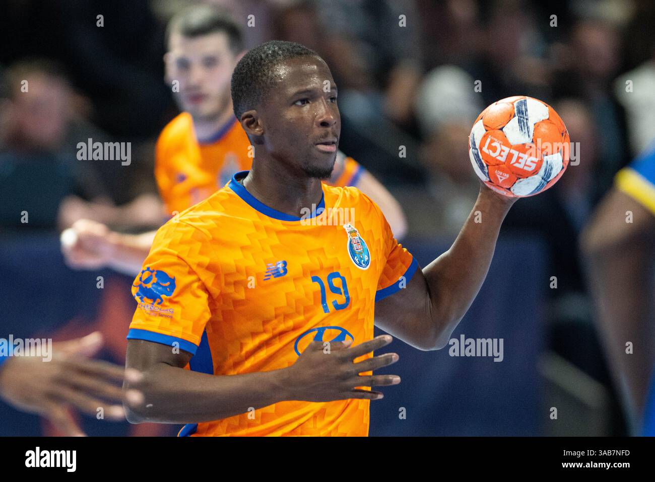 Mamadou Diocou of Porto during the EHF European League, Play-offs, round of 16, 2nd leg handball ...