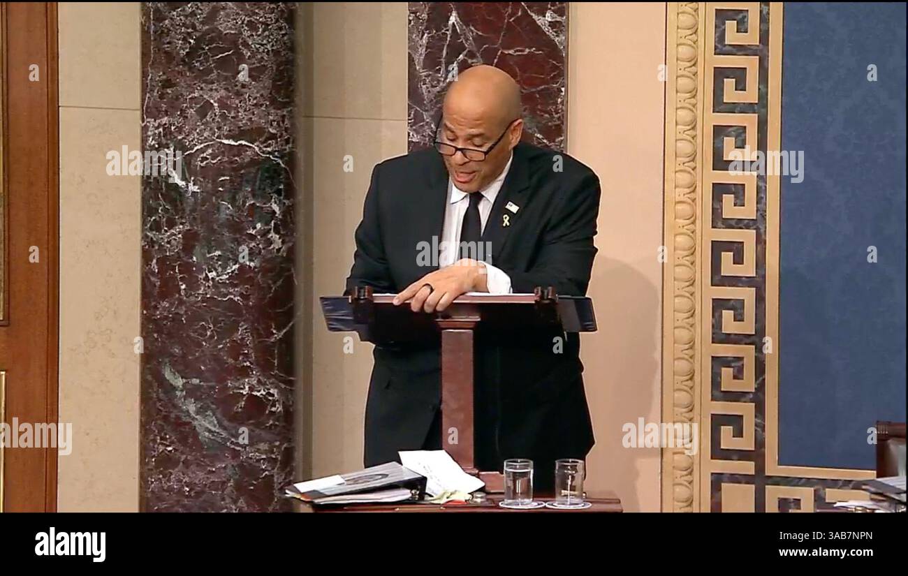 In this image from United States Senate television, United States ...