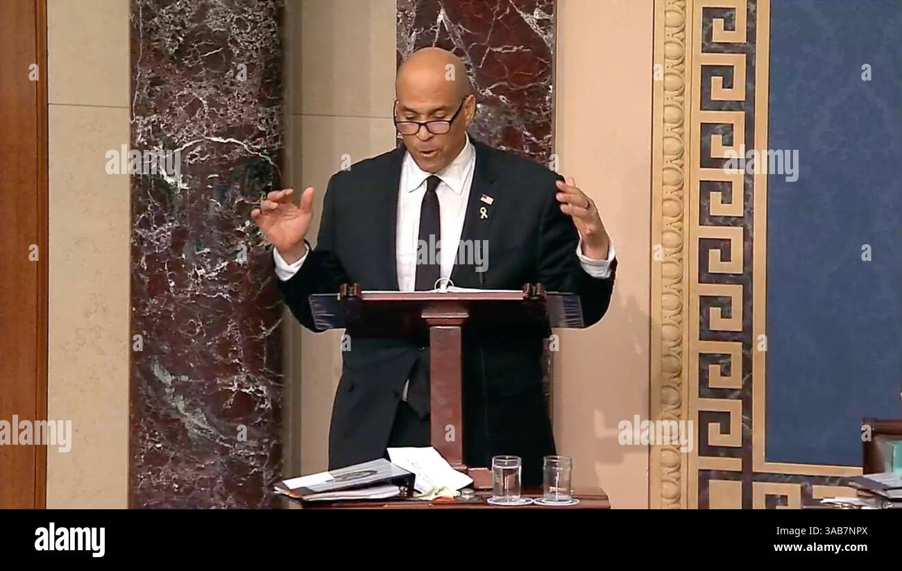 In this image from United States Senate television, United States ...