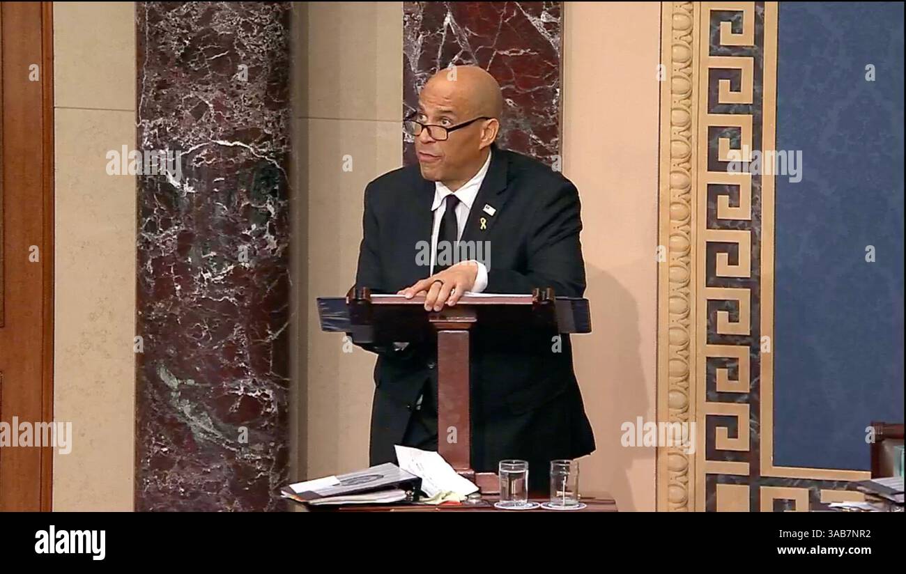 In this image from United States Senate television, United States ...