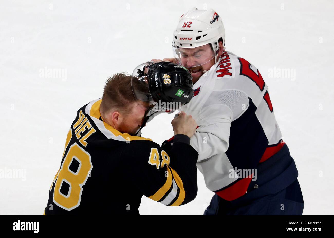 Boston Bruins forward Jeffrey Viel (48) and Washington Capitals ...