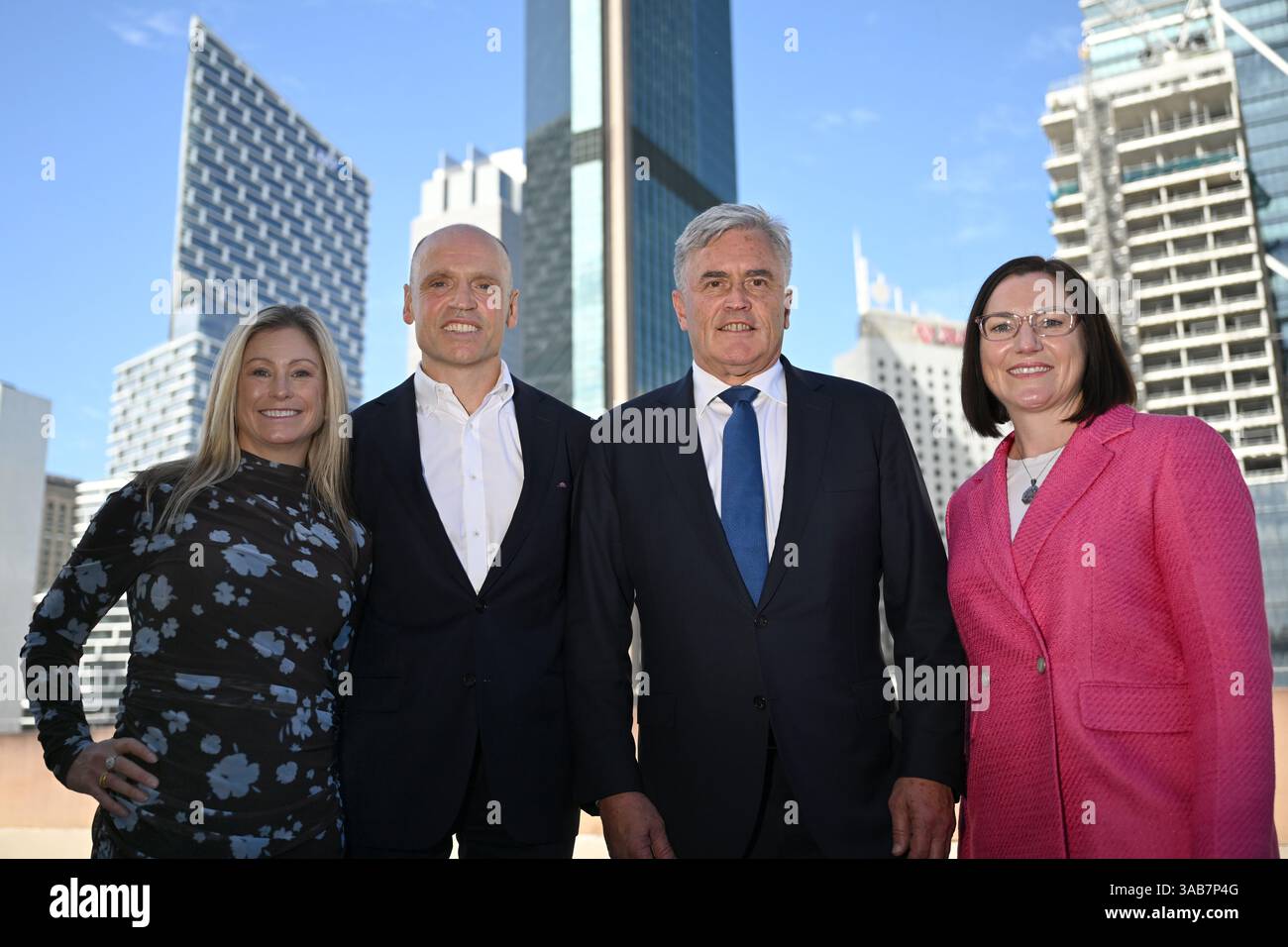 Newly appointed Australian Olympic Committee (AOC) CEO Mark Arbib (2nd ...