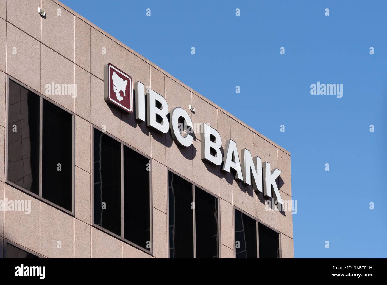 San Antonio, TX, USA - March 16, 2022: IBC BANK sign in San Antonio ...