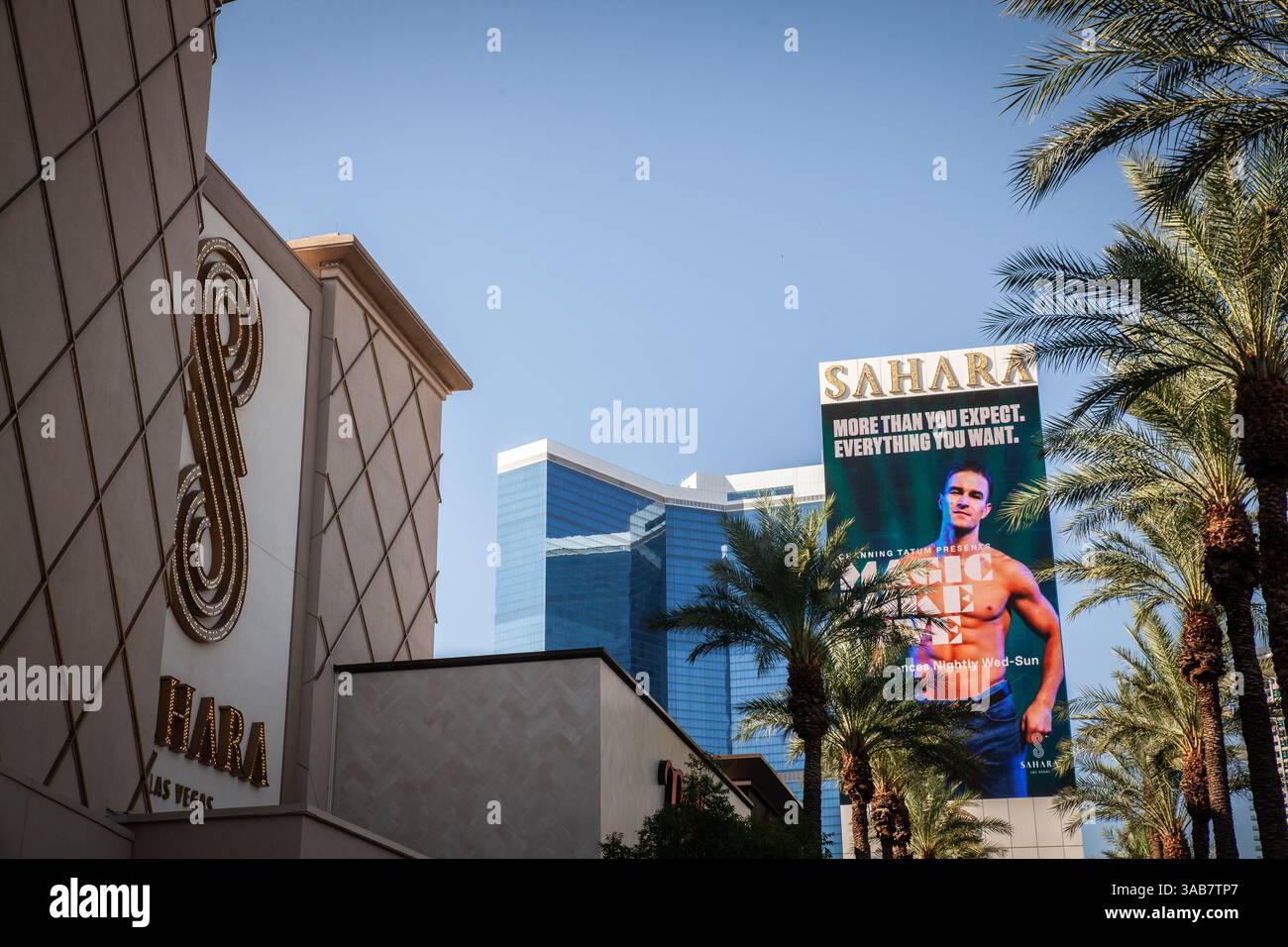 LAS VEGAS, AUGUST 21, 2024: Exterior view of the Sahara Las Vegas hotel ...