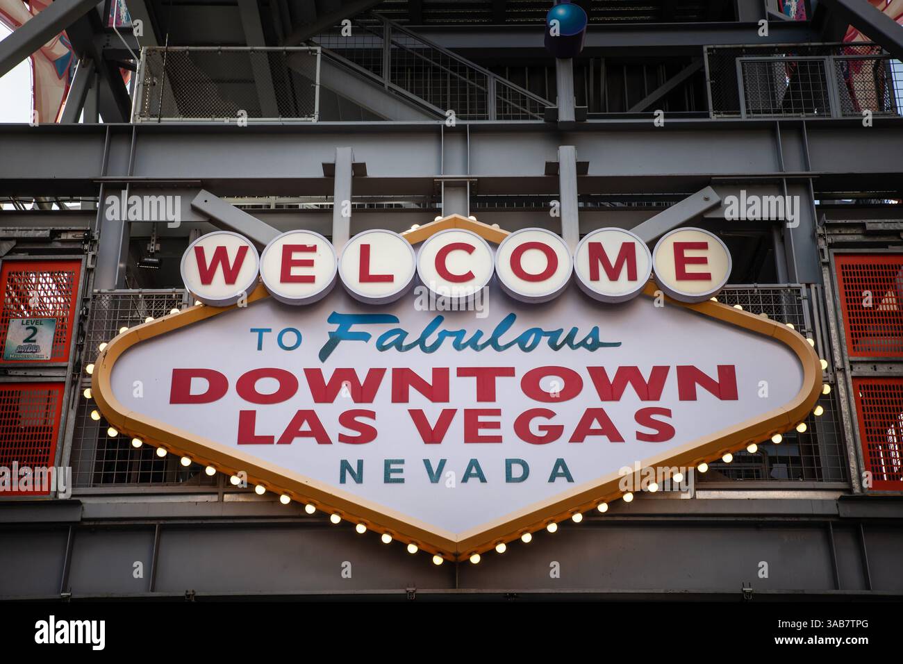 LAS VEGAS, AUGUST 21, 2024: Iconic sign 'welcome to fabulous downtown ...