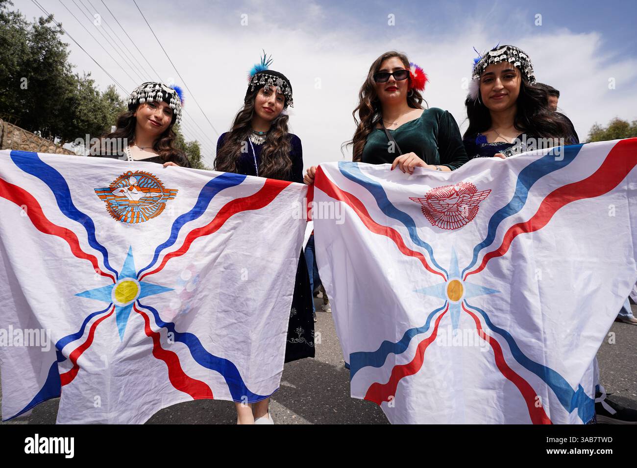 Assyrian flags hi-res stock photography and images - Alamy