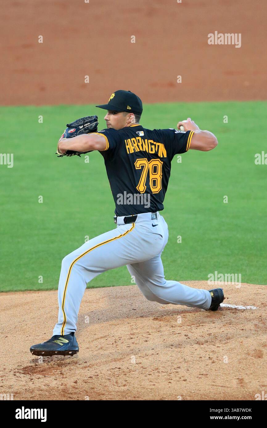 TAMPA, FL - APRIL 01: Pittsburgh Pirates Pitcher Thomas Harrington (78 ...