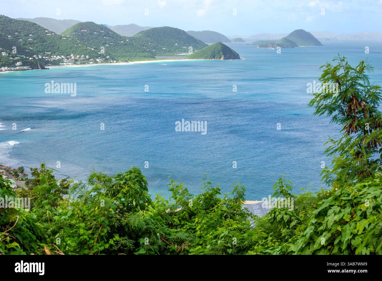 Road Town Tortola,British Virgin Islands BVI,view from North Coast Road ...