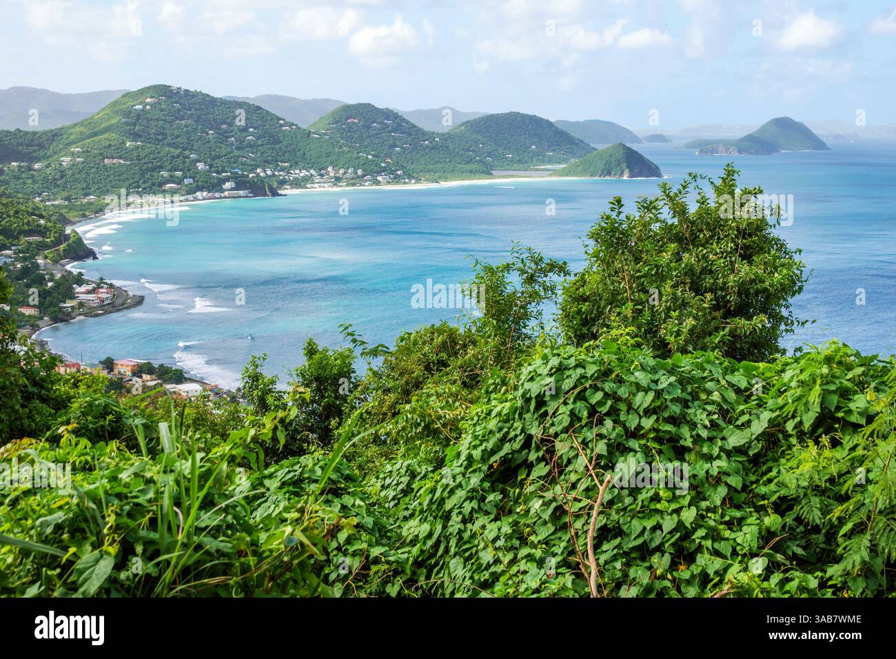 Road Town Tortola,British Virgin Islands BVI,view from North Coast Road ...