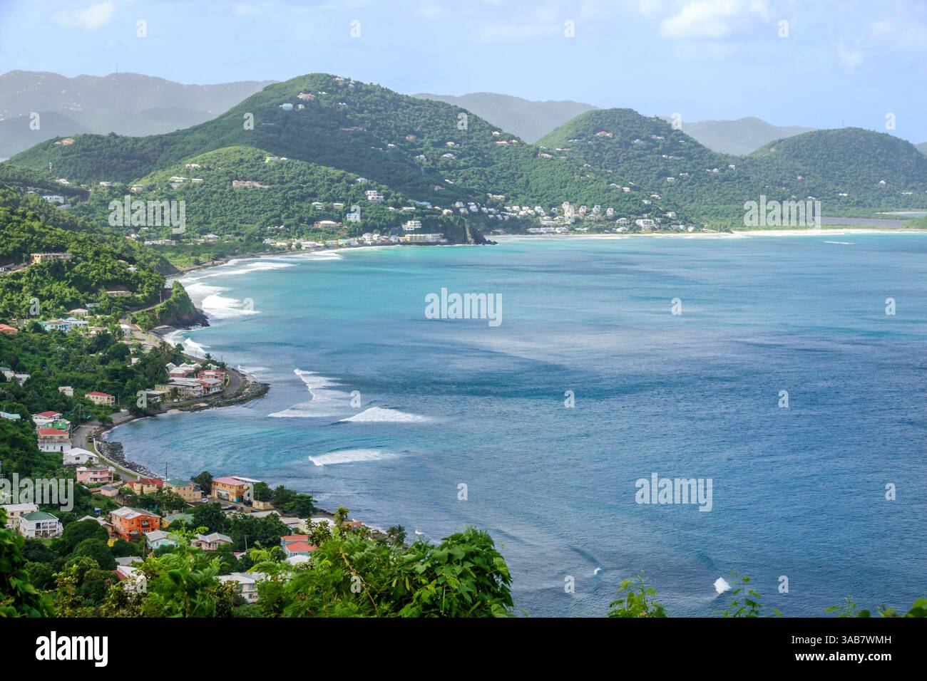 Road Town Tortola,British Virgin Islands BVI,view from North Coast Road ...