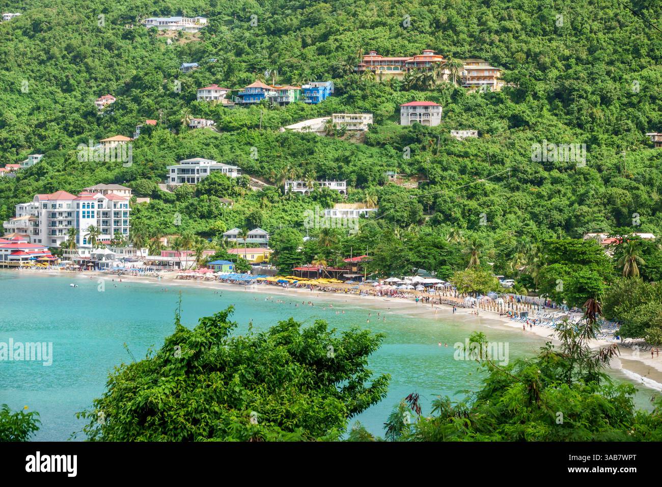 Road Town Tortola,British Virgin Islands BVI,Cane Garden Bay,view from ...