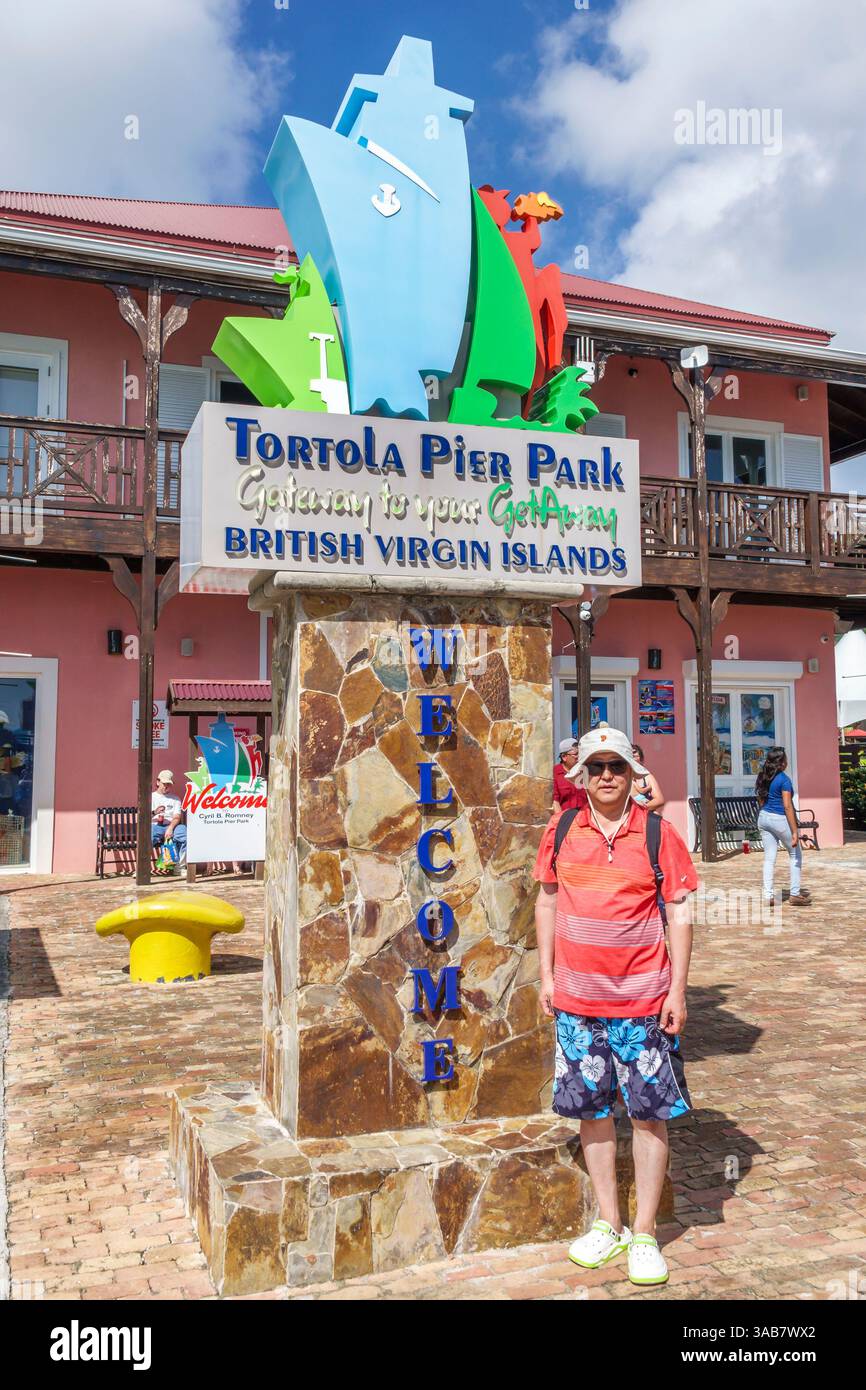 Welcome sign tortola road town british hi-res stock photography and ...