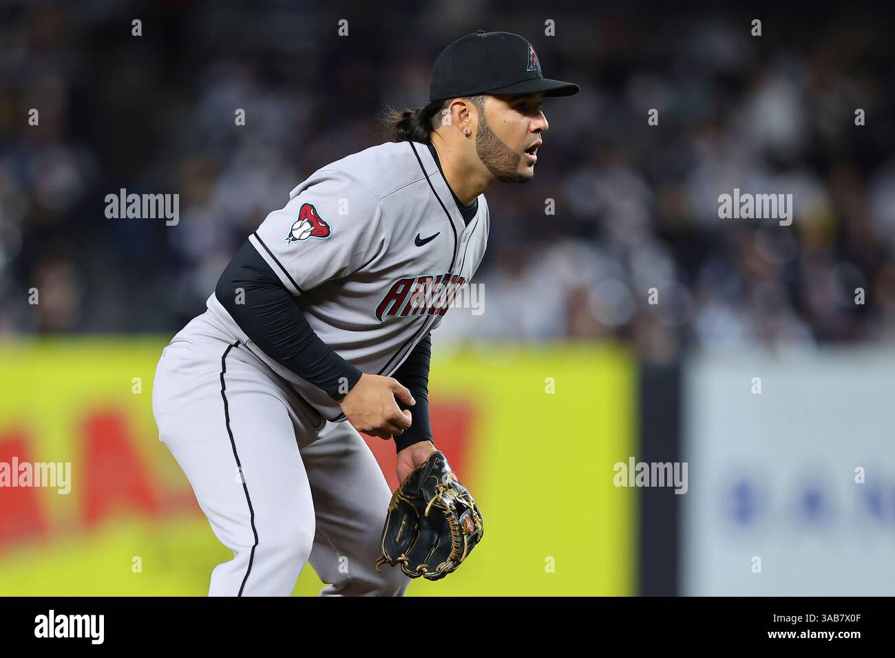BRONX, NY - APRIL 01: Eugenio Suárez #28 of the Arizona Diamondbacks ...
