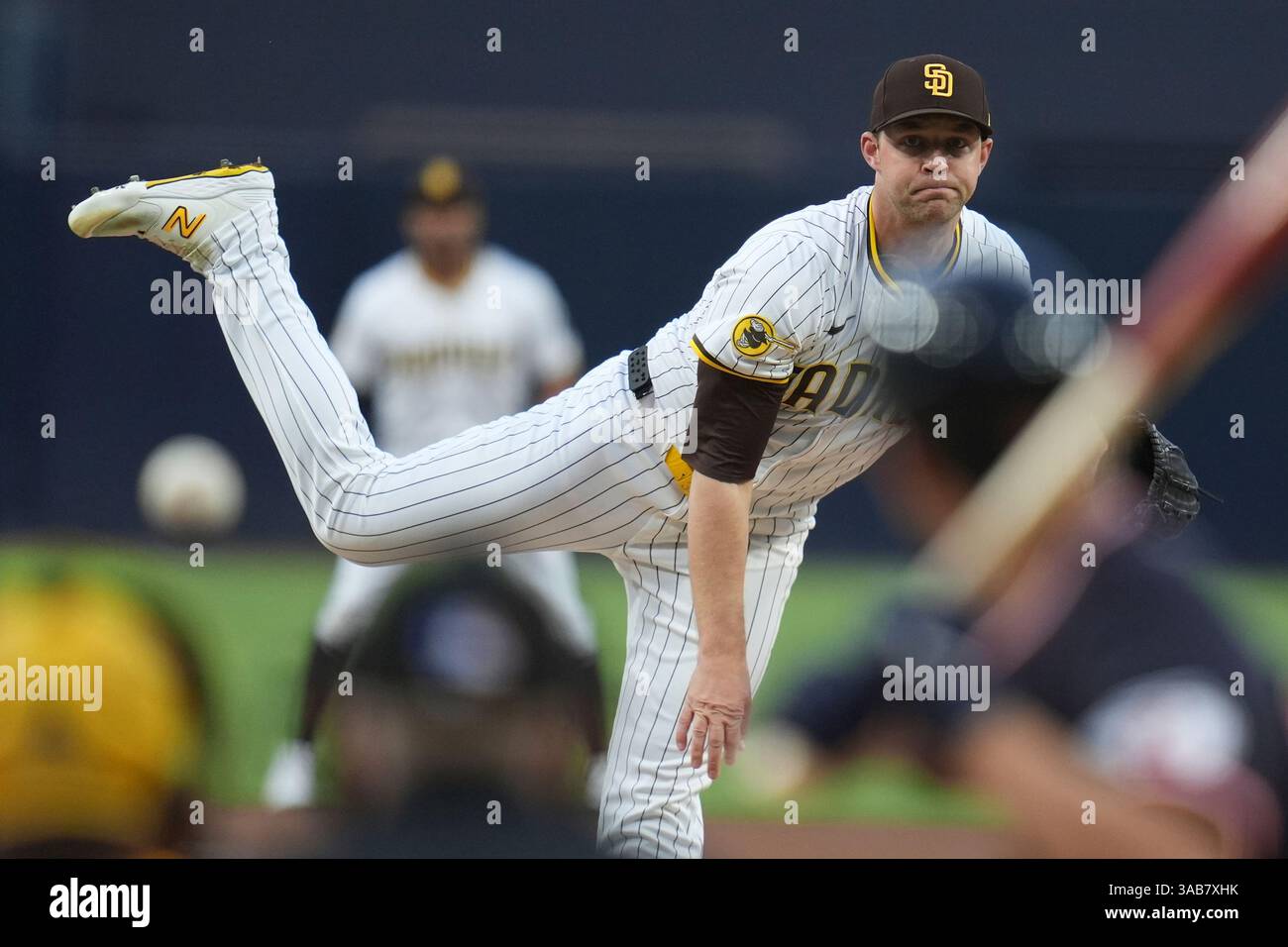 San Diego Padres starting pitcher Michael King works against a ...