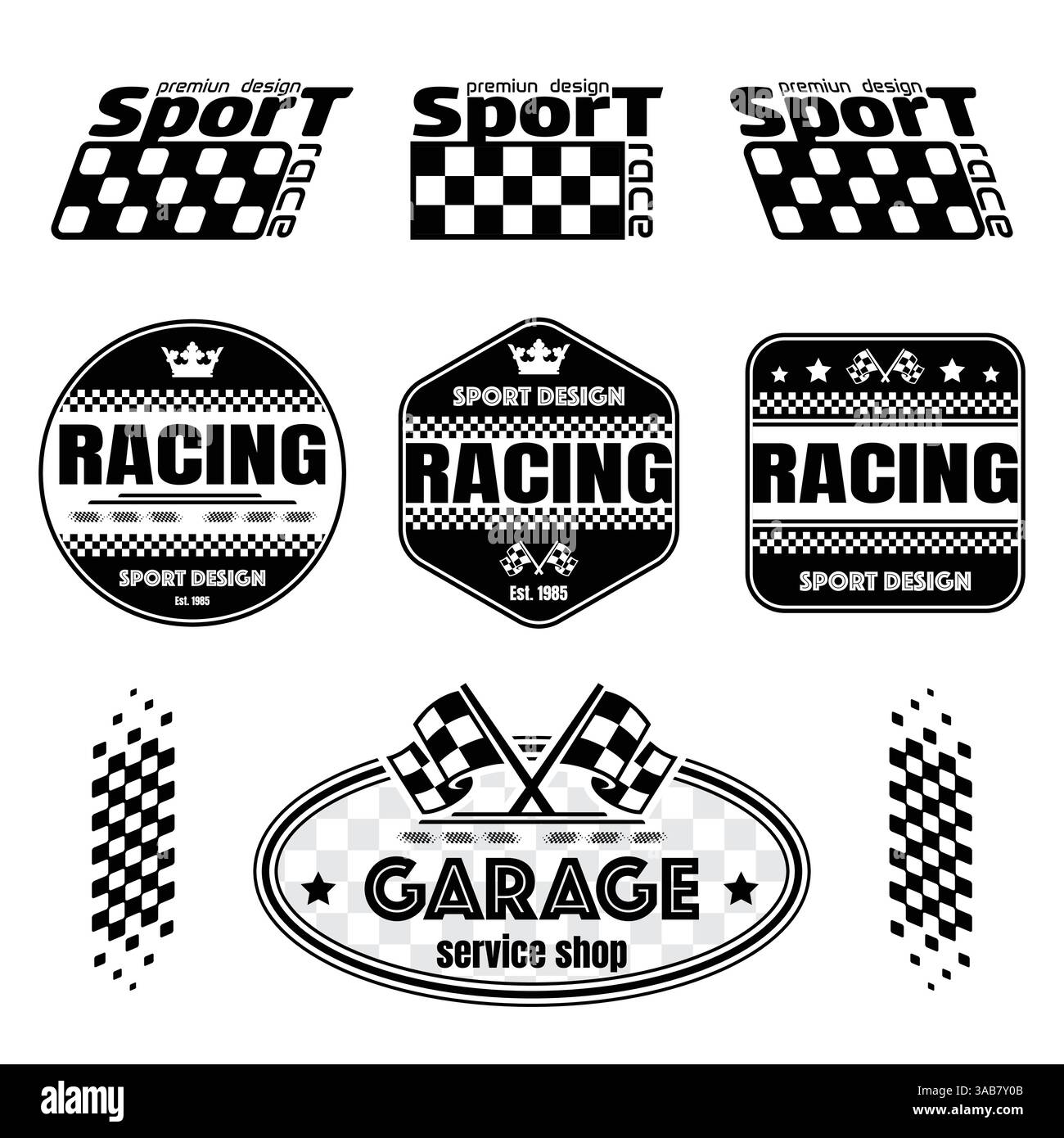 Graphic abstract racing designs Stock Vector Images - Alamy