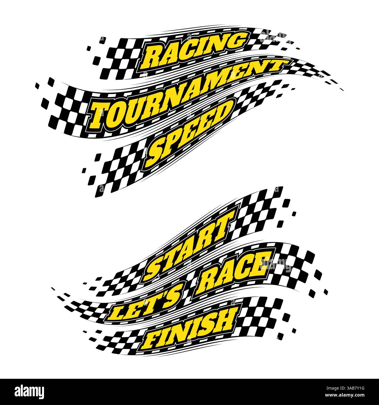 Racing checkered yellow frames Stock Vector Image & Art - Alamy