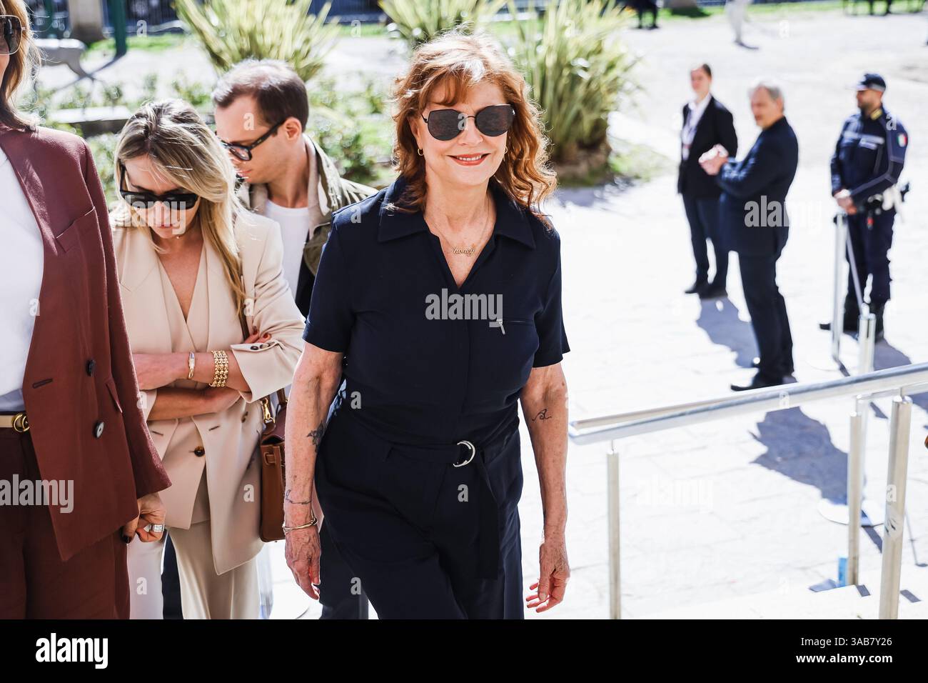 Milan, Italy. 01st Apr, 2025. American actress Susan Sarandon is seen ...