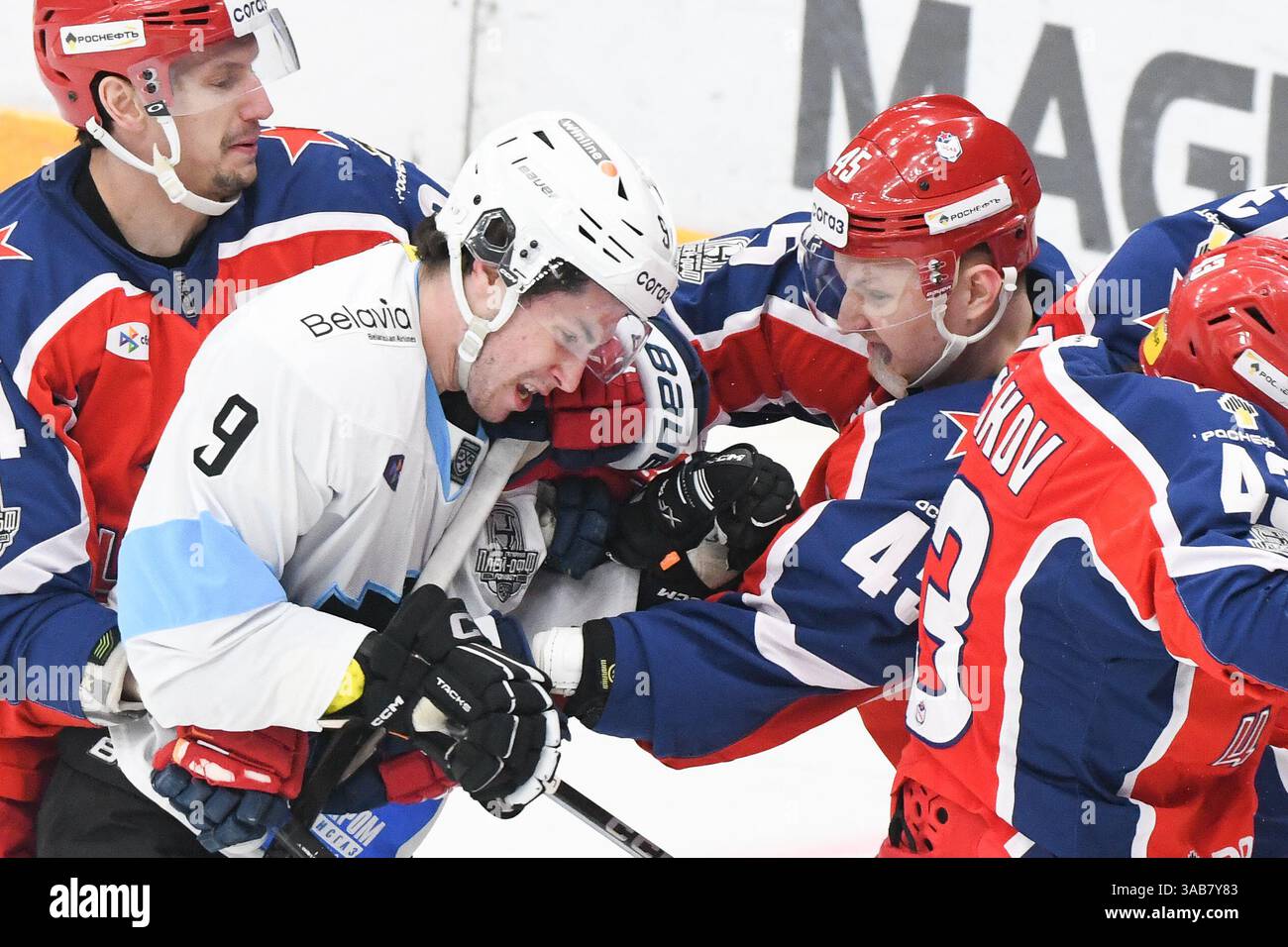Moscow, Russia. 01st Apr, 2025. Vladislav Provolnev (45) of CSKA Moscow ...