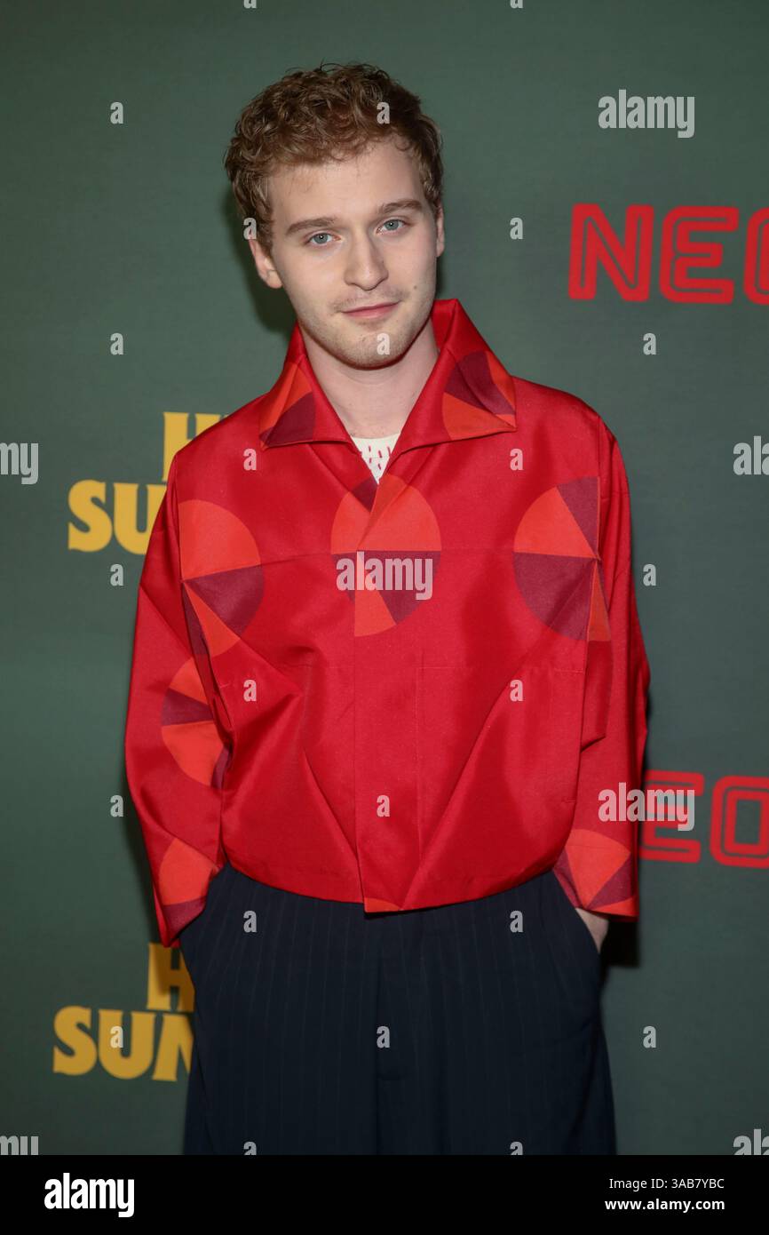 Actor Fred Hechinger attends the premiere of "Hell of a Summer" at ...