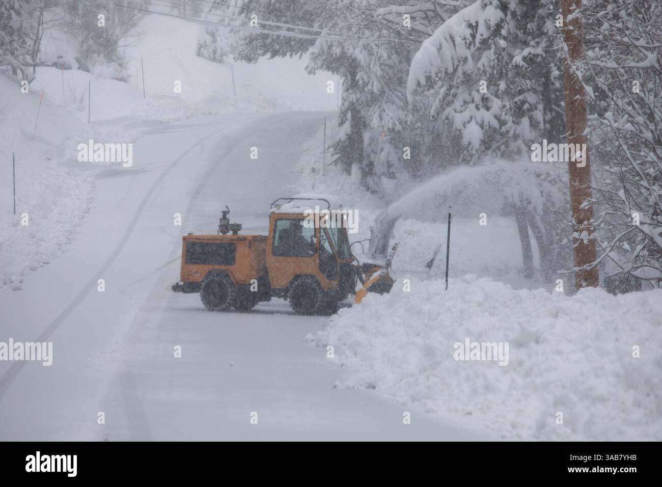 A spring snow storm brings winter like conditions into the higher ...