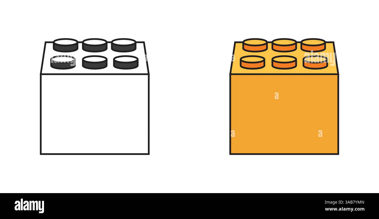 Kids toy blocks icon Stock Vector Images - Alamy