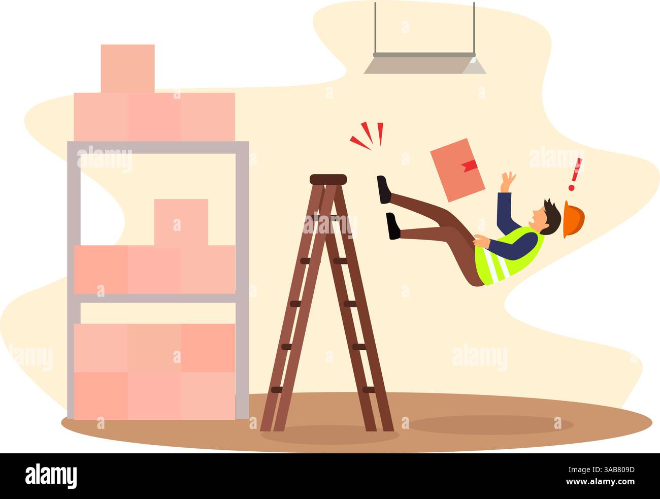 Risk of slips and falls Stock Vector Images - Alamy