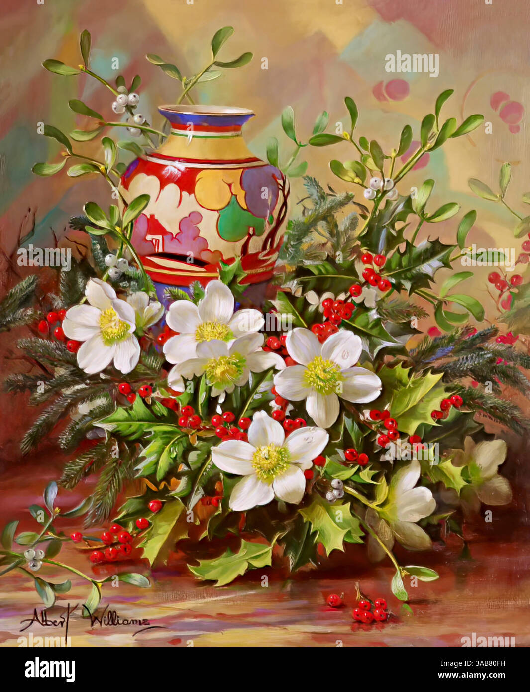 Winter Flowers (painting), by Williams, Albert (1922-2010) English ...