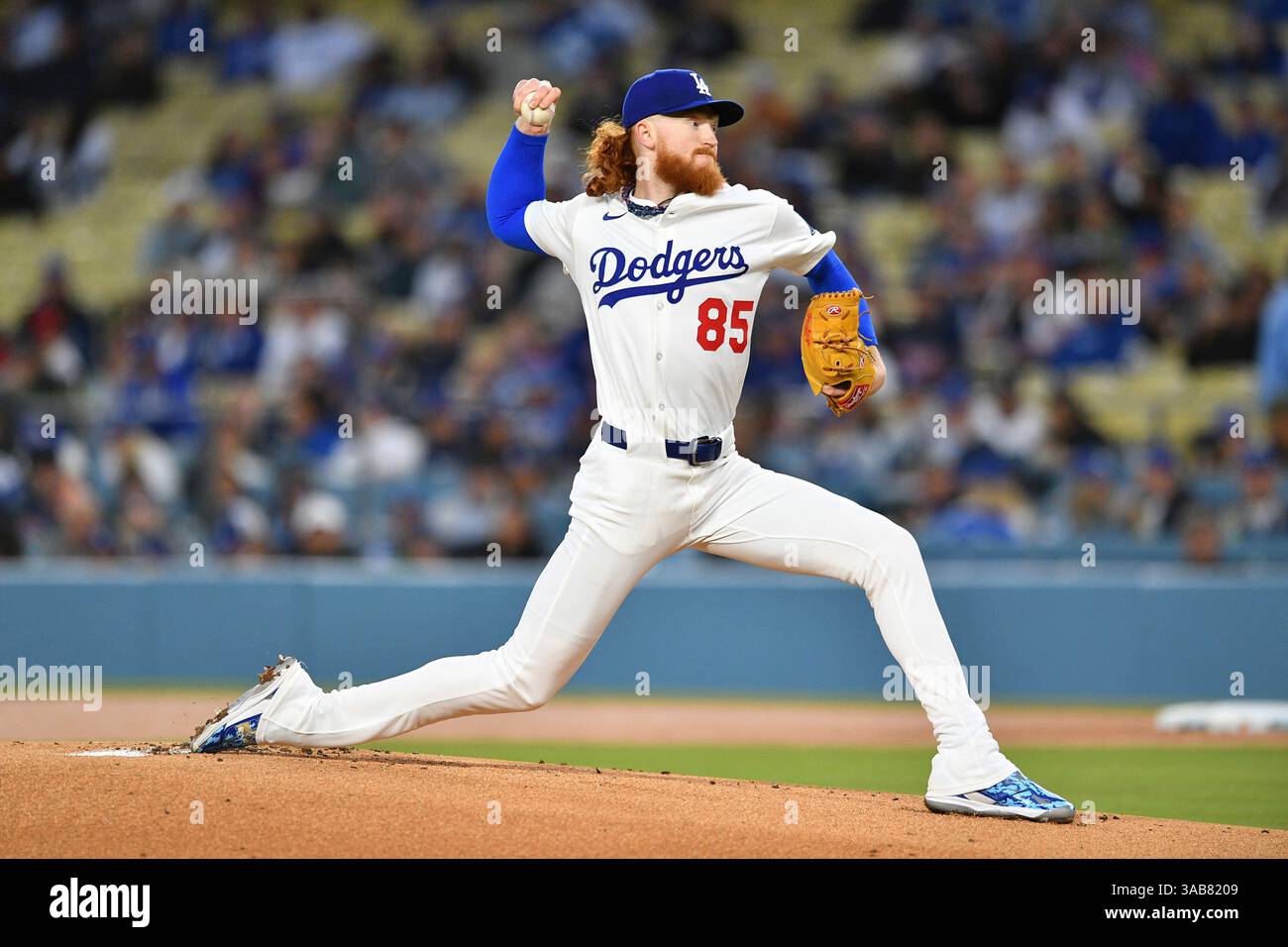 LOS ANGELES, CA - APRIL 01: Los Angeles Dodgers pitcher Dustin May (85 ...