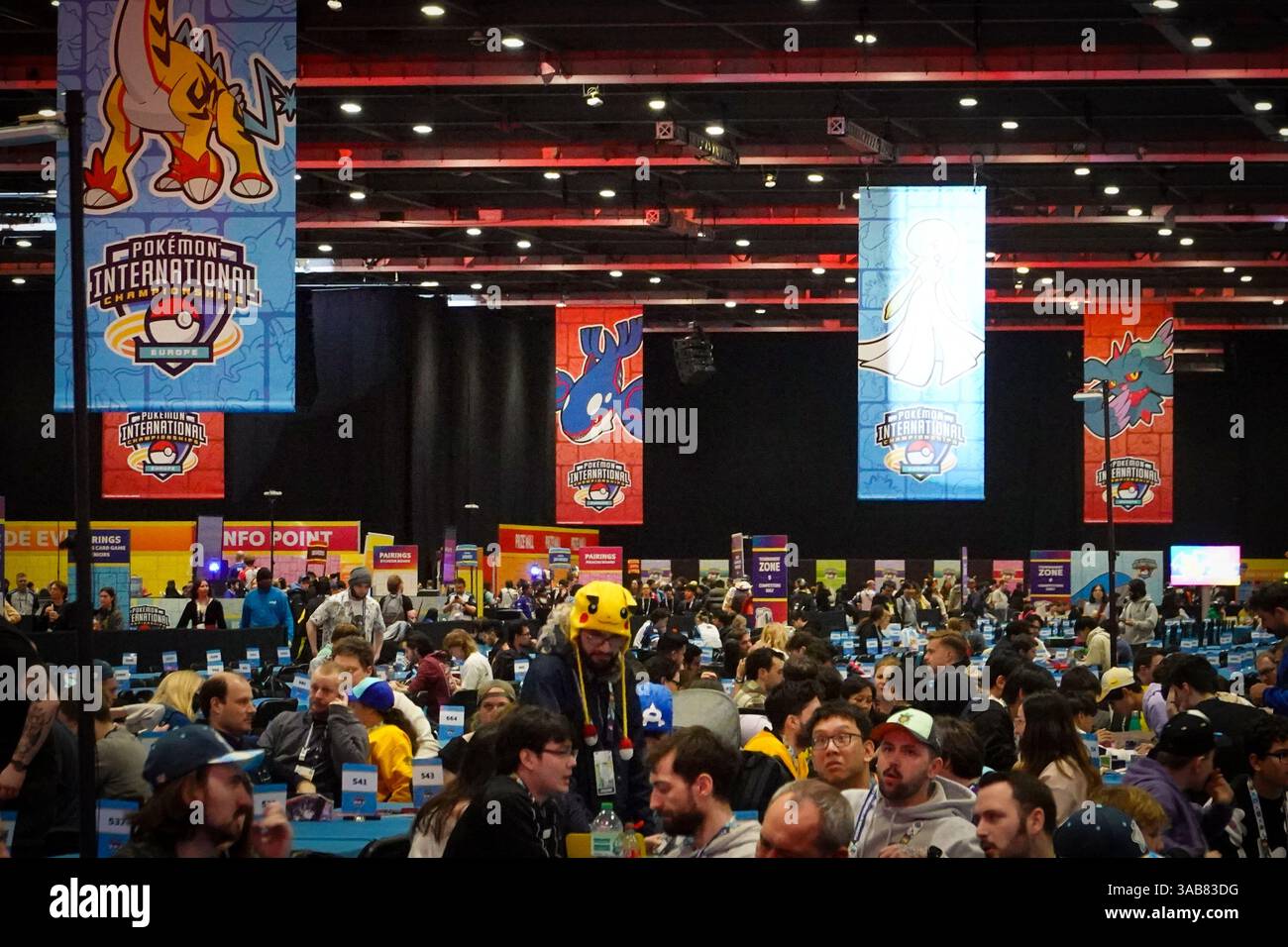 Players are seen at the competition hall. London hosts the iconic ...