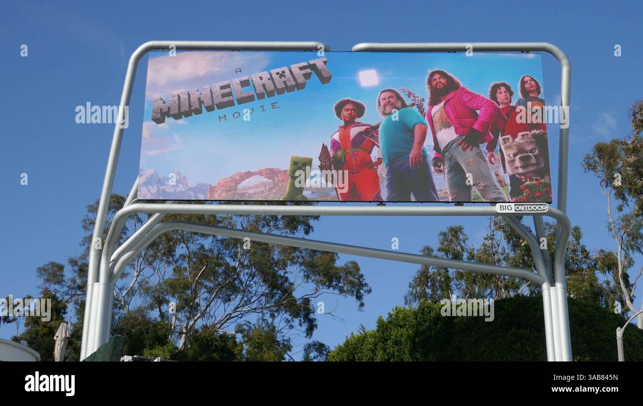 Los Angeles, California, USA 1st April 2025 A Minecraft Movie Billboard ...